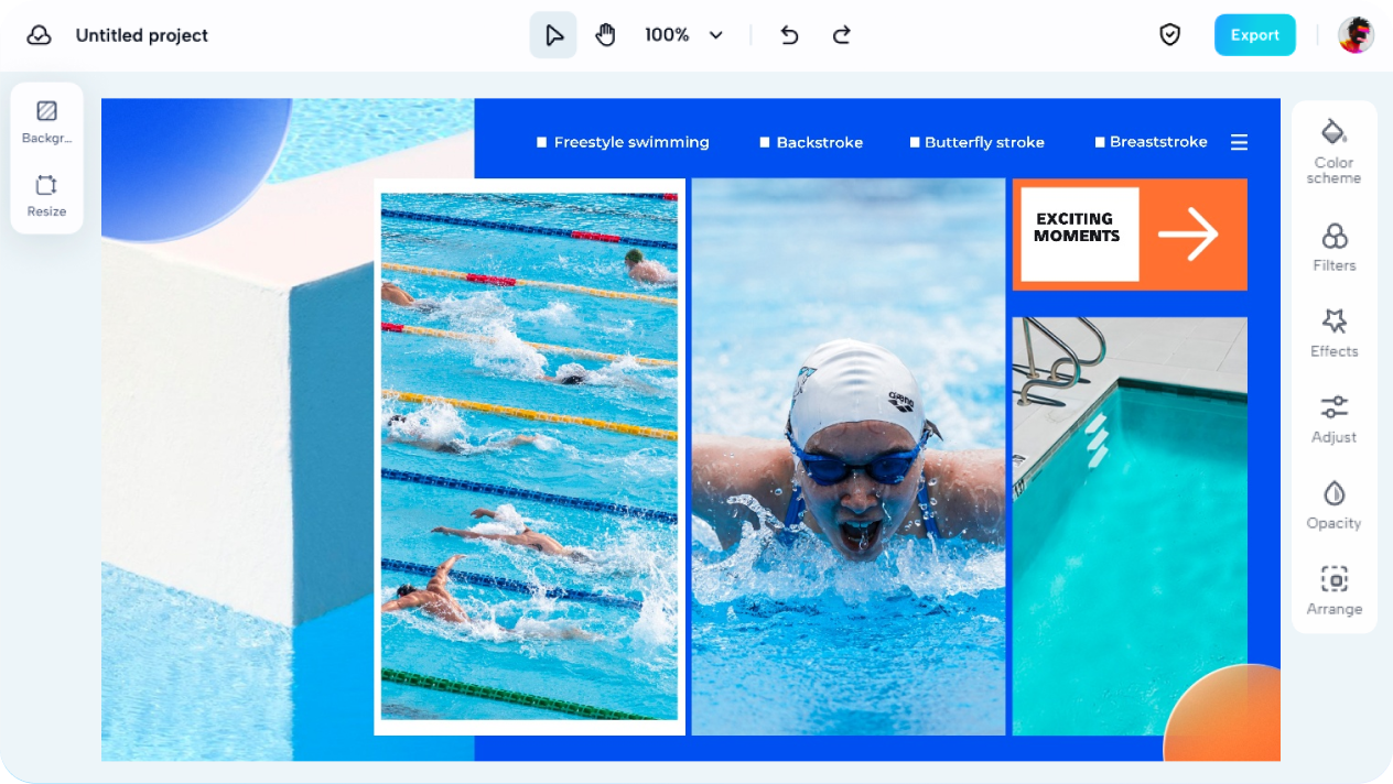 Customize Sports Photo Collage with Our Free Editor