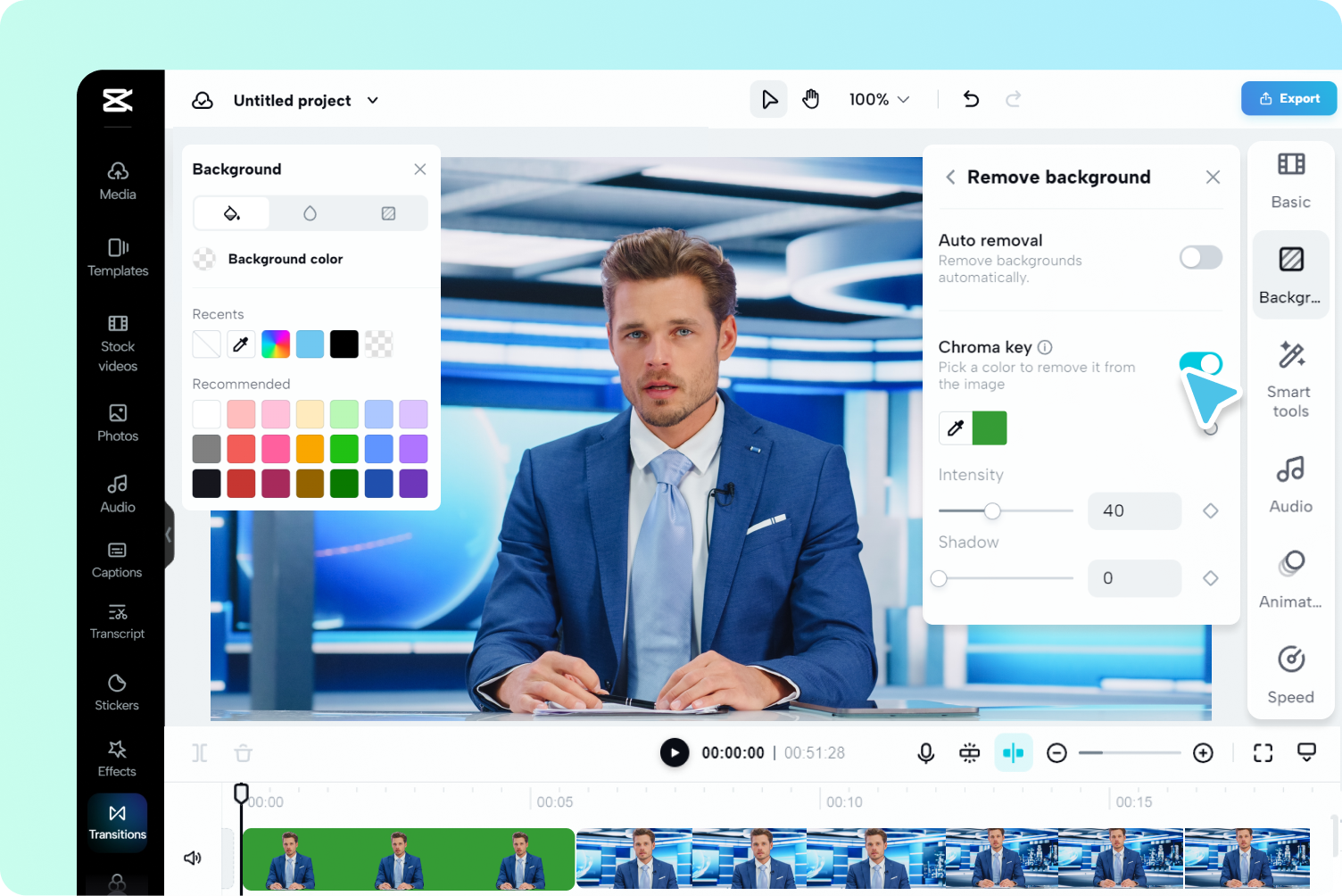 Chroma Key Online - Remove BG for a New Backdrop with Just One Click
