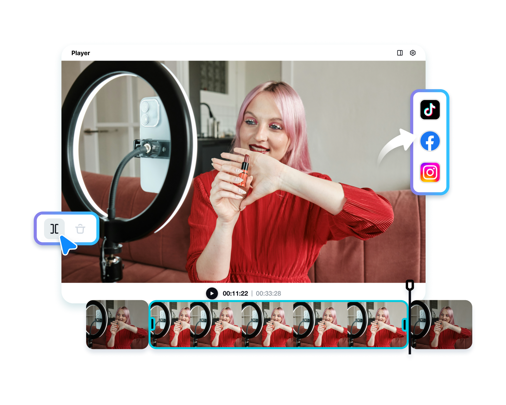 Cortar vídeo online gratis con precisión en cualquier punto