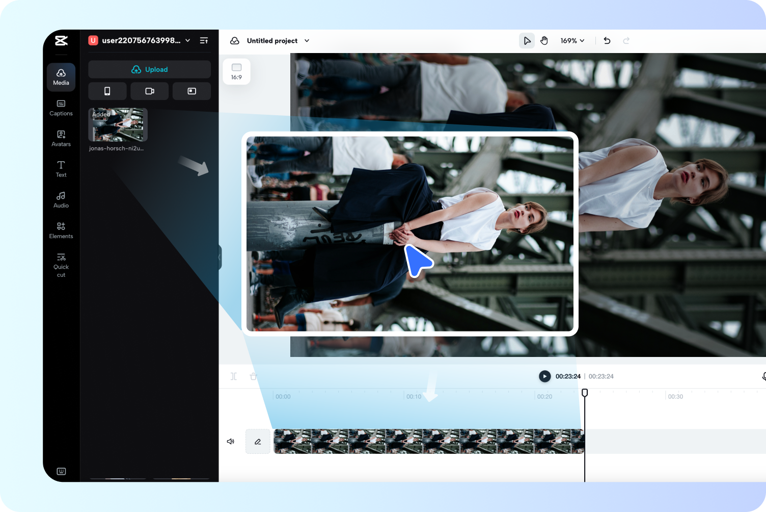 Video Rotate: Effortless Video Rotation with Pippit