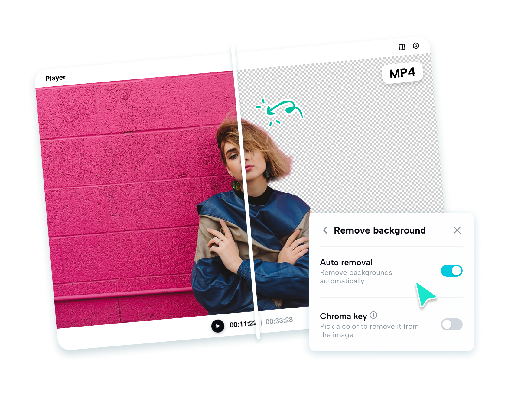 Remover Vídeo MP4: Remoção de fundo sem esforço