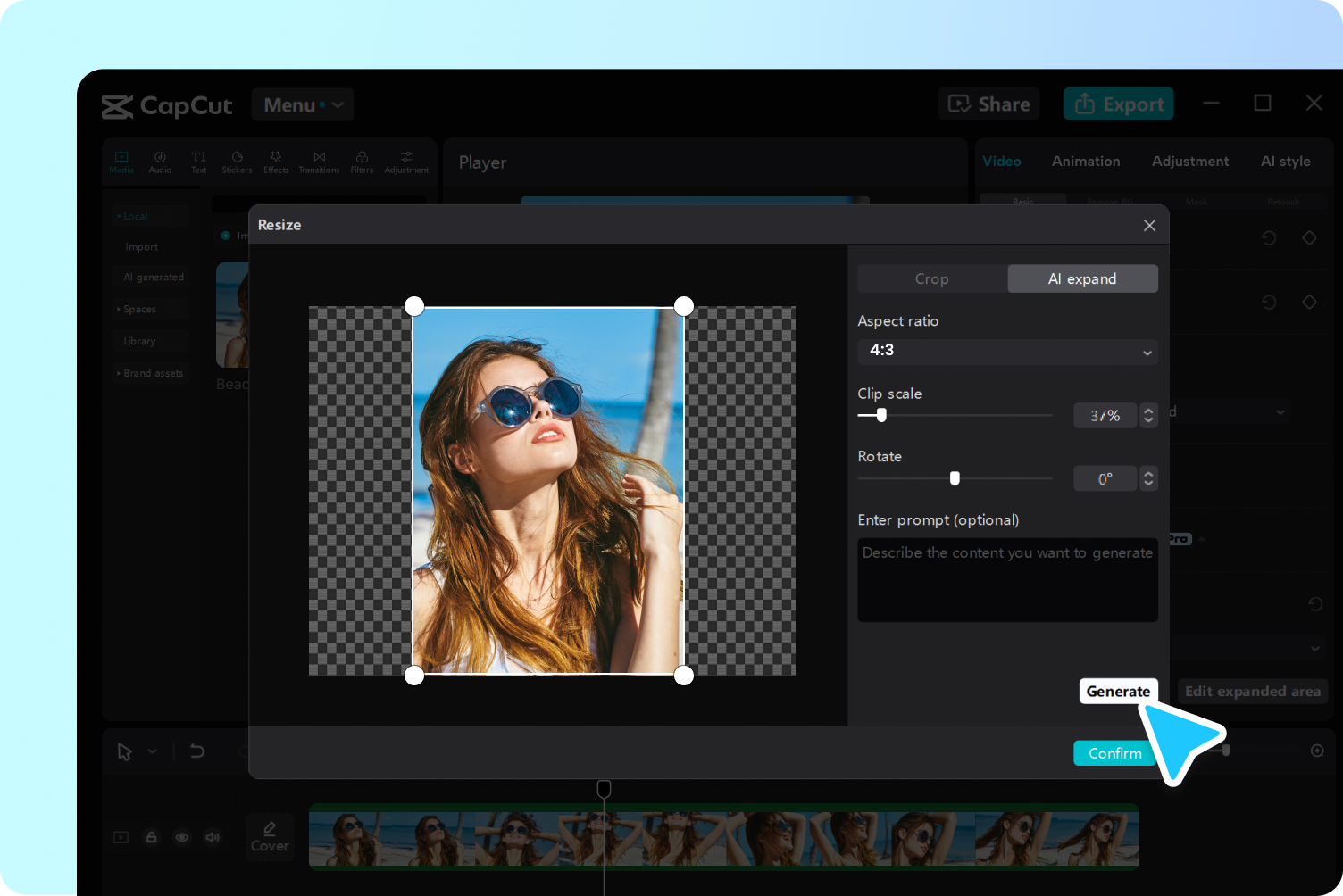 Expand Your Canvas with CapCut's AI Outpainting