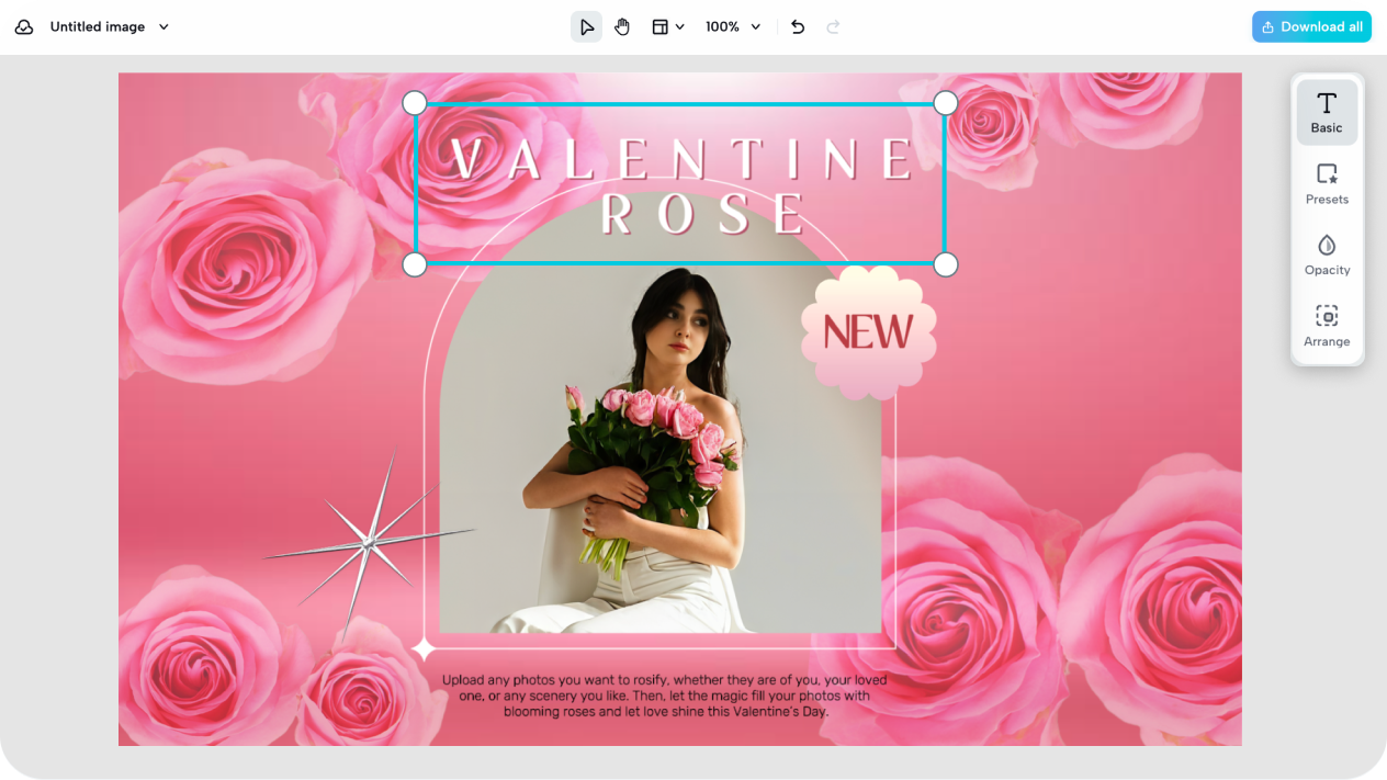 Get Jaw-Dropping Valentine Rose Images with A Free Image Generator